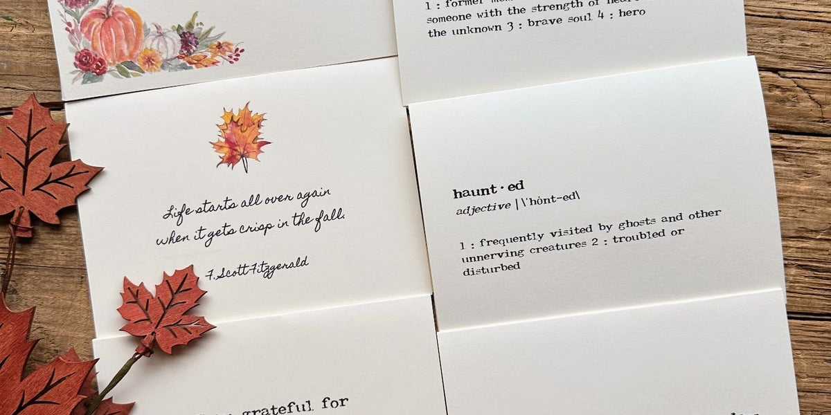 A card for every fall occasion: Halloween, Veteran's Day, Thanksgiving ...