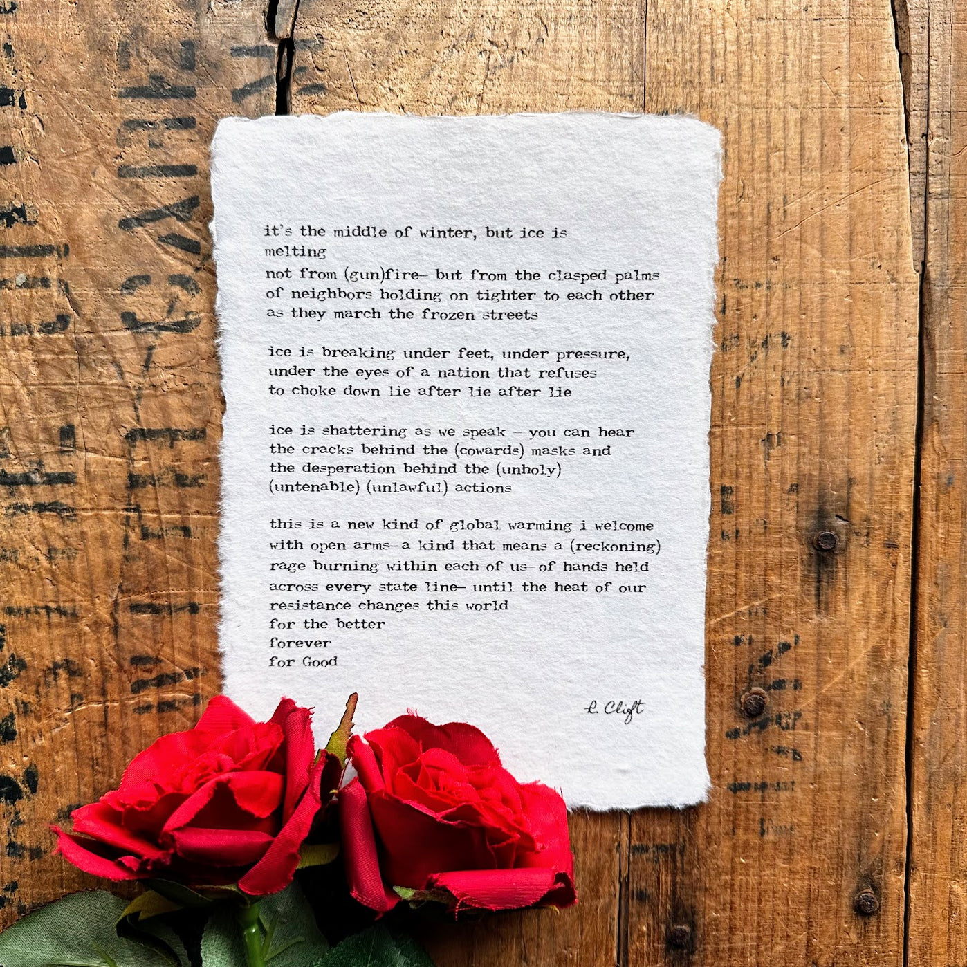 R. Clift Poetry– Alison Rose Vintage
