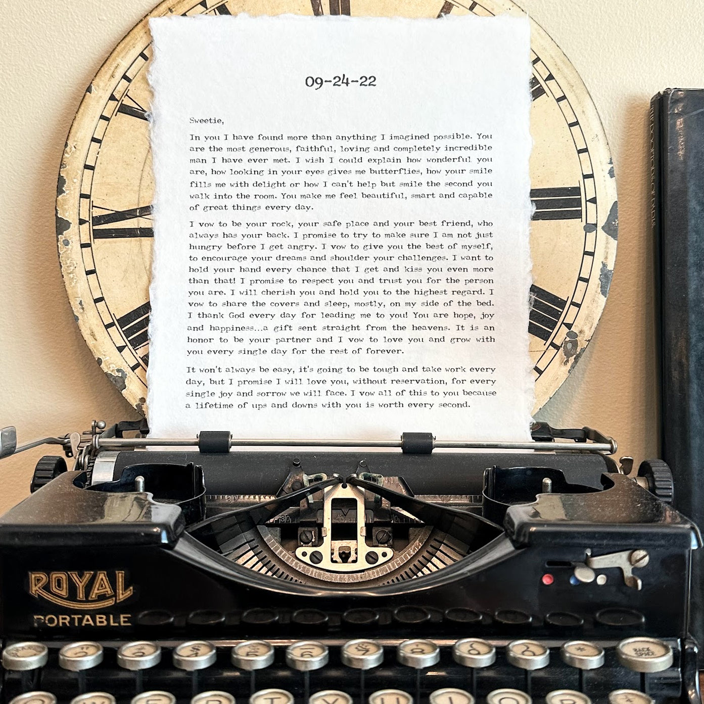 Custom love letter print on handmade paper, anniversary gift– Alison ...