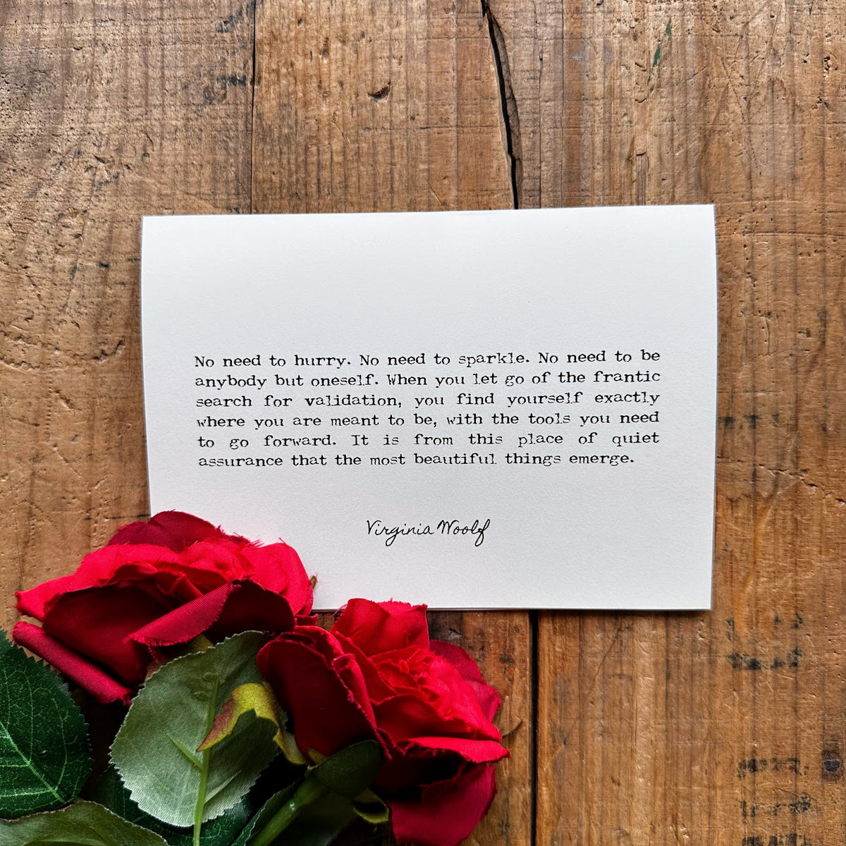 Exactly where you are meant to be Virginia Woolf quote card– Alison ...