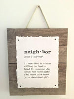 neighbor definition print in typewriter font on handmade paper– Alison ...